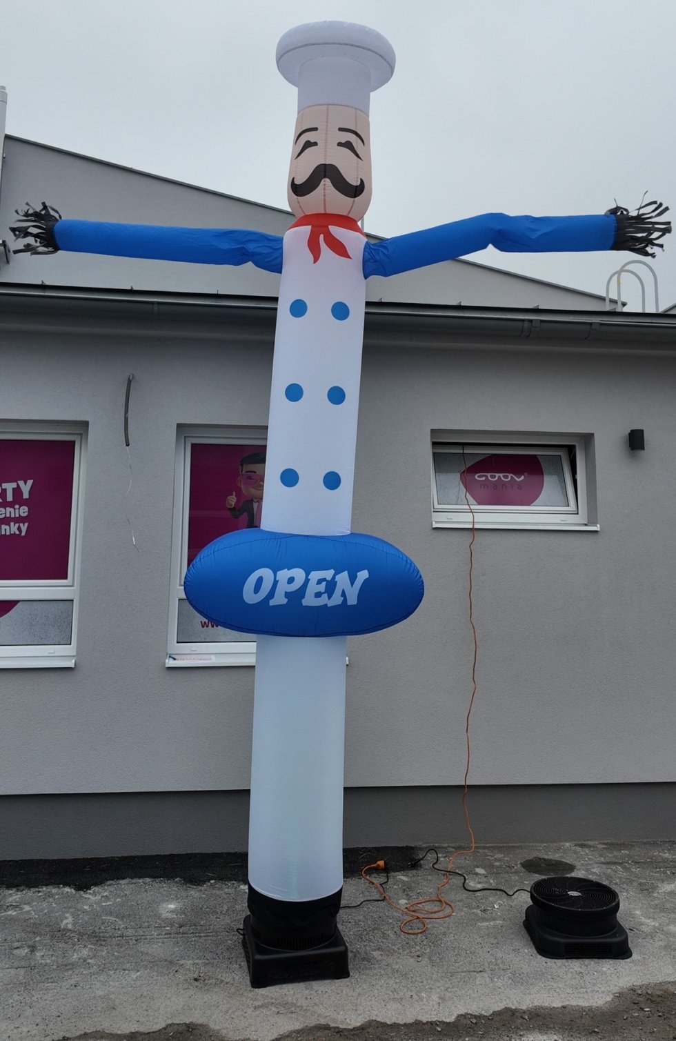 Inflatable dancing man (Chef) 6m - Gumagalaw na air dancer chef na may ...