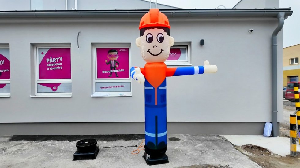 Inflatable advertising air dancer (Worker) - moving blow up figurine 3m ...