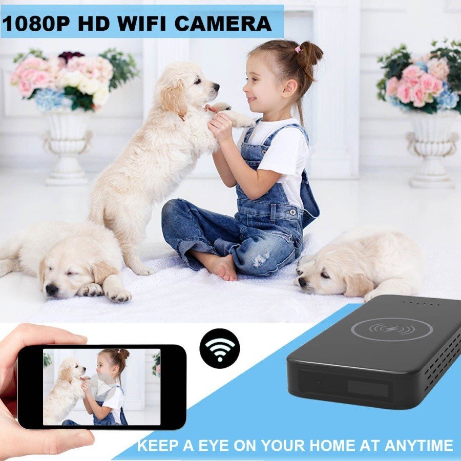 Cámara Power Bank 10000 mAh carga inalámbrica resolución 2K + WiFi/P2P ...