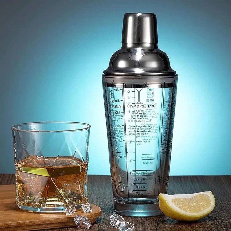 Stakleni šejker za koktele - mikser za kućne barmene (400 ml) | Cool Mania