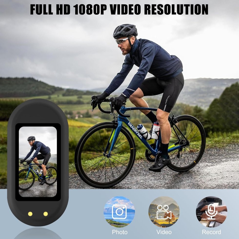 Mini Action Camera with 1080P HD - Small Sports Camera for Vlog ...