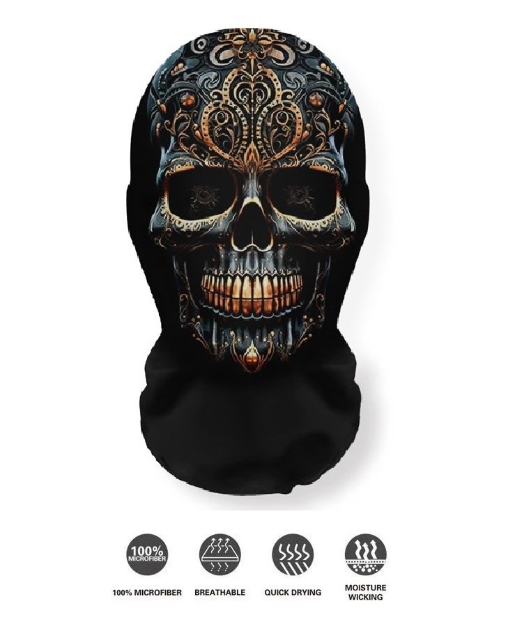 Topeng muka dan kepala - balaclava Halloween yang menakutkan dengan ...